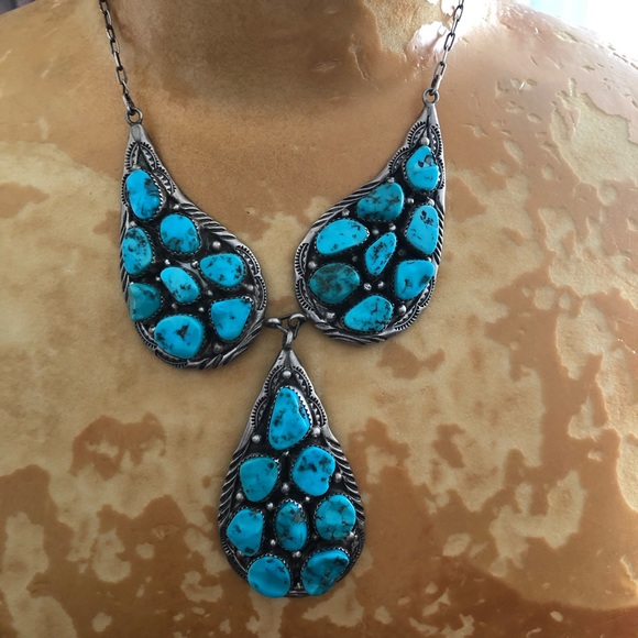 JW Tom | Jewelry | Exquisite 97s J W Tom Navajo Bisbee Statement ...